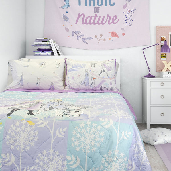 Disney Frozen 2 Cotton Quilt and Sham – Morning Bird (Franco Manufacturing)